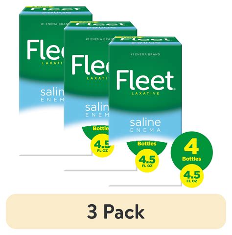 3 Pack Fleet Laxatives Saline Enema For Adult Constipation Relief