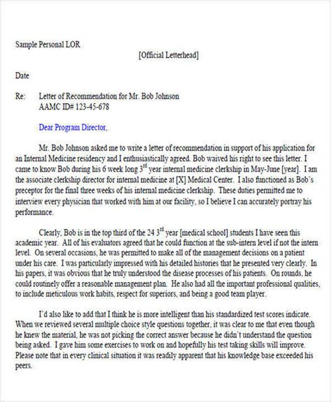 Physician Assistant Recommendation Letter Template