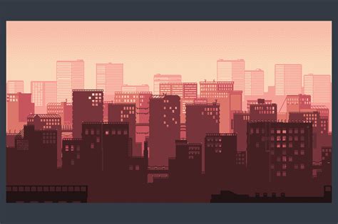 Free City Backgrounds Pixel Art On Behance
