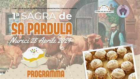 Sagra Della Pardula A Nureci Ecco Il Programma Del 28 Aprile 2024