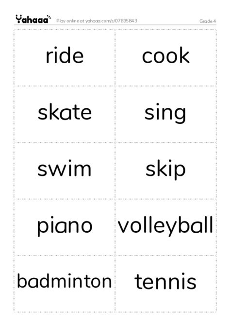 Free Worksheet On Verbs Grade 3 One Column Image Words Yahaaa