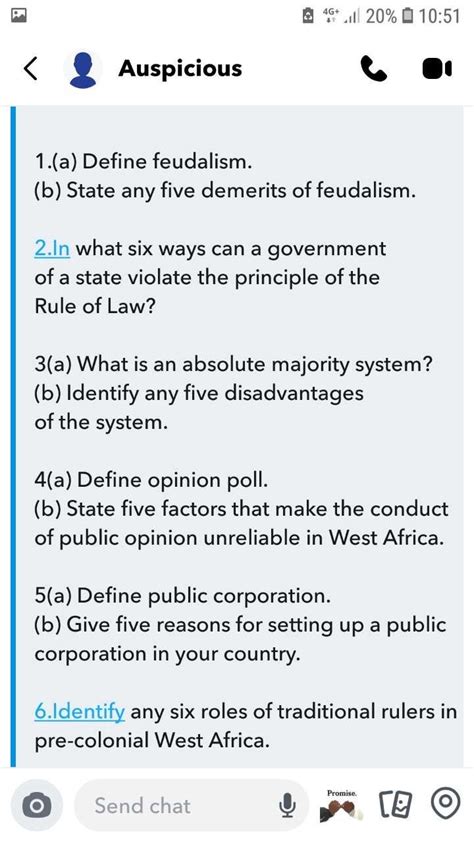 A Define Feudalism B State Any Five Demerits Of Feudalism In What