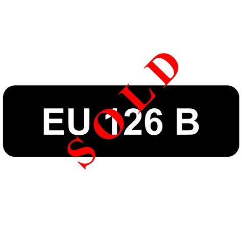 EU 126 B – Number Plate SG