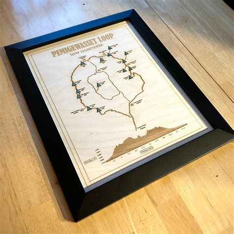 Pemi Loop Map White Mountains New Hampshire 48 Nh48 4000 Footers Wood