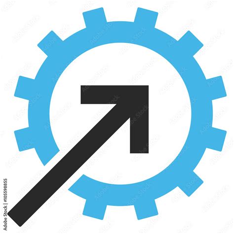 cog integration vector icon picture style is bicolor flat cog