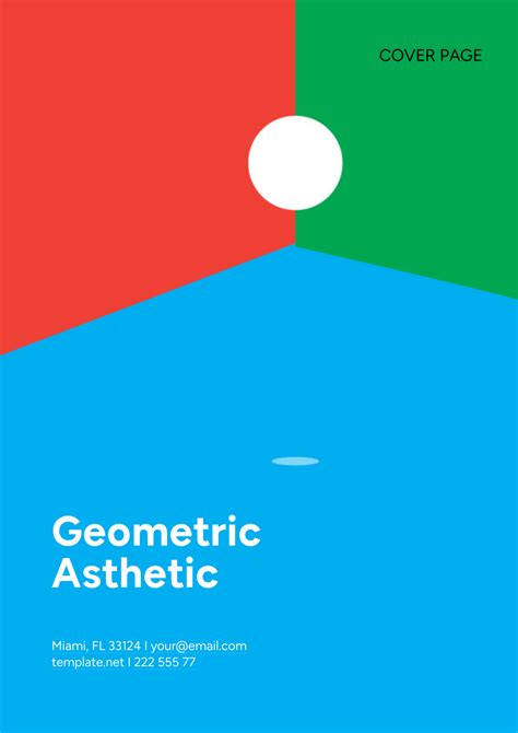 Geometric Abstract Aesthetic Cover Page Template Edit Online