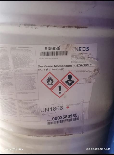 Dcpd Derakane Momentum 470 300 Resin Grade Standard Industrial Grade