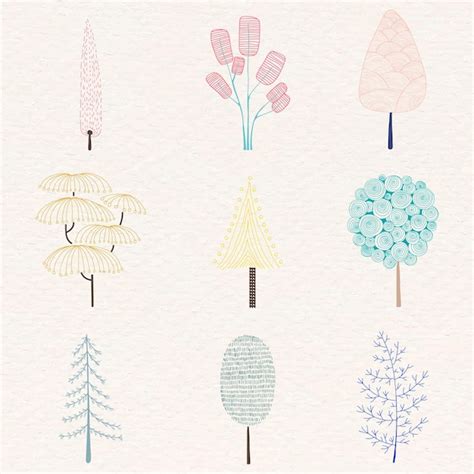 Cute Tree Vectors And Illustrations For Free Download