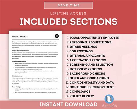 Hiring Policy Template Employee Recruitment Policy Talent Acquisition