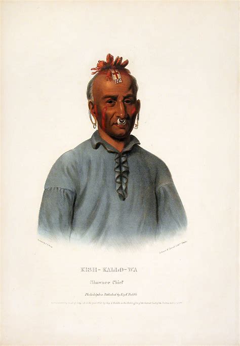 Kish Kallo Wa Shawnee Chief Thomas L Mckenney James Hall