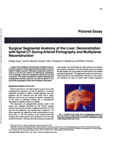 Soyer Et Al 2013 Surgical Segmental Anatomy Of The Liver Demonstration