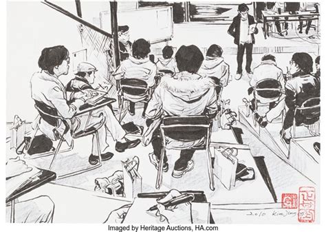 Kim Jung Gi Academic Lecture Sketch Original Art 2010 By Kim Jung Gi