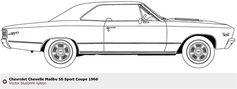 1966 Chevrolet Chevelle Malibu Ss Sport Coupe Coupe Blueprints Free