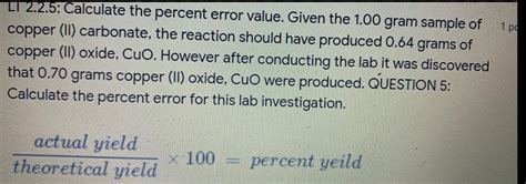 Percent Error Equation Actual Theoretical
