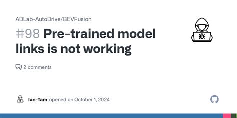 Pre Trained Model Links Is Not Working · Issue 98 · Adlab Autodrivebevfusion · Github