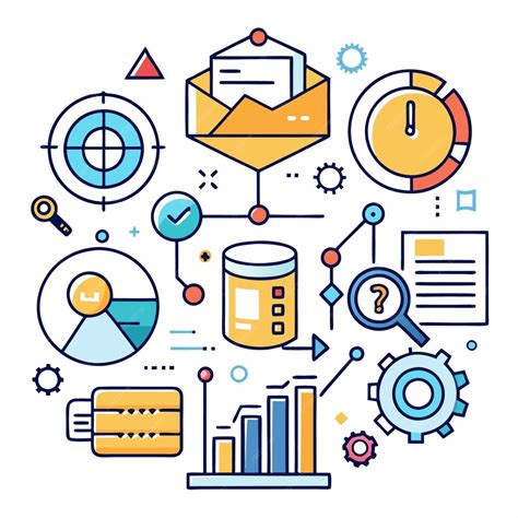 Data Analysis And Process Workflow Premium Ai Generated Vector