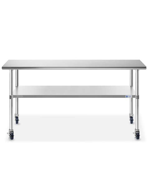 Gridmann 30 X 72 Inch Stainless Steel Table W 4 Casters Nsf Commercial Kitchen Work And Prep