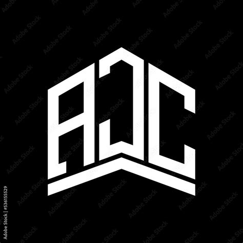Ajc Letter Logo Black Background Ajc Technology Logo Design Vector