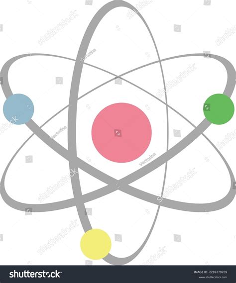 Molecular Chemistry Orbital Electrons Different Colors Stock Vector