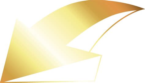 Golden Bright Beautiful Arrow Cursor Design Vector Image