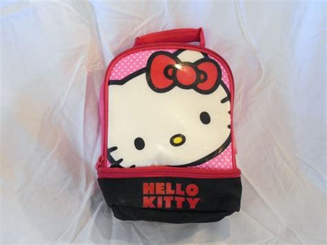 Hello Kitty Lunch Bag Dual Compartment Insulated Thermos Brand Rare