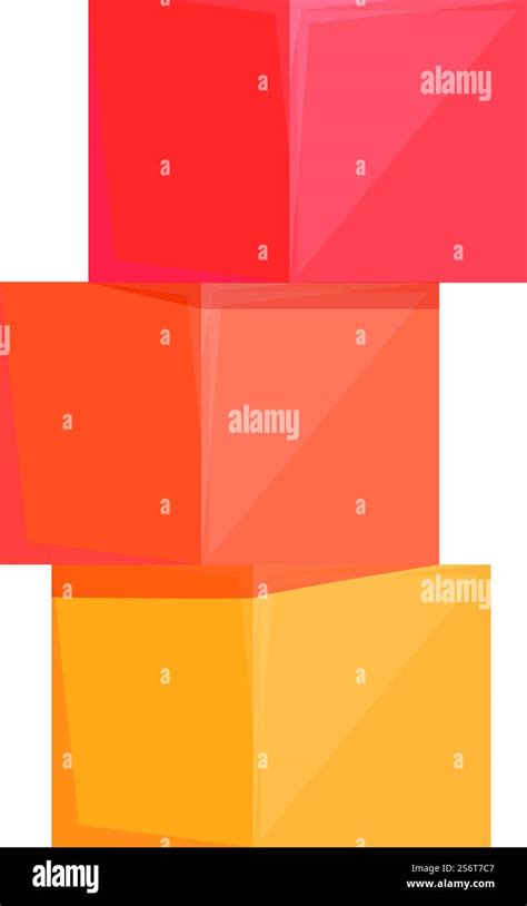 Cube Tower Icon Cartoon Vector Step Box Building Toy Cube Tower Icon Cartoon Vector Step Box