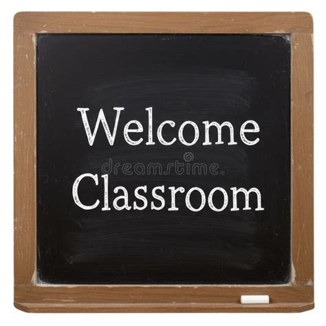 Welcome Classroom Blackboard Sign Stock Illustration Illustration Of Notice Text 388404021
