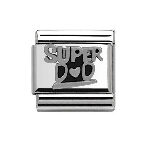 Silver Super Dad Charm