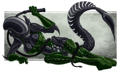 Rule 34 Alien Boots Breasts Fangs Female Xenomorph Latex Notorious84