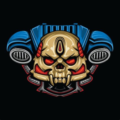 Premium Vector Skull Face Vector With Details