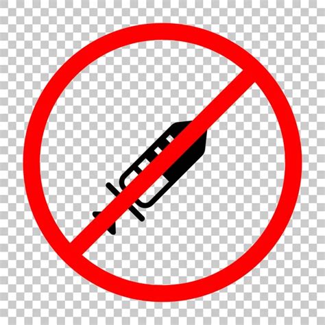 Paper Plane Origami Glider Allowed Black Object Red Warning Sign Stock