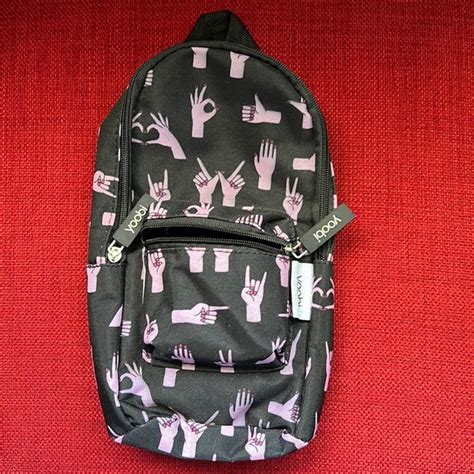 Yoobi Office Yoobi Backpack Pencil Case Aslhands Sign Language Brushescosmetics Etc Poshmark