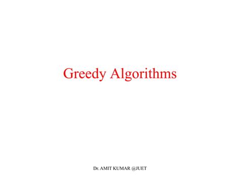 Greedy Algorithm Activity Selection Fractional Ppt