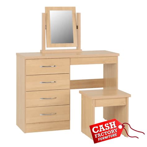 Nevada Oak Dressing Table Set Cash Factory Furniture