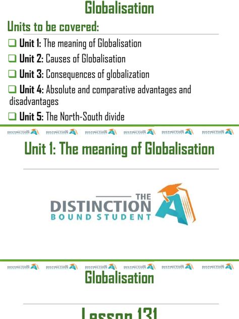 Globalisationadditionalnotes Pdf Globalization Comparative