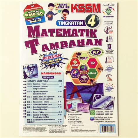 Additional Mathematics Form 4new Shopee Philippines