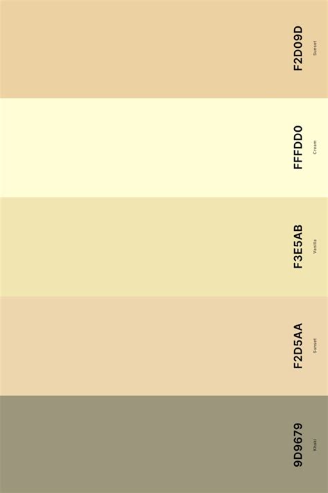 25 Best Cream Color Palettes With Names And Hex Codes Artofit