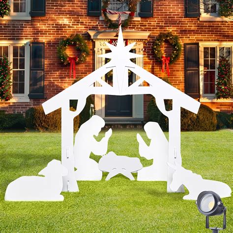 Brightown Christmas Nativity Scenes Outdoor Decorations 3 9ft Large 3d Christmas