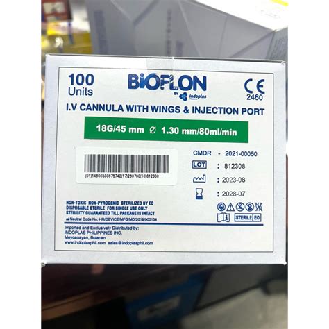 Iv Cannula Catheter Indoplas Bioflon Cancare Sold Per Box Lazada Ph