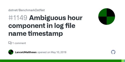 Ambiguous Hour Component In Log File Name Timestamp · Issue 1149 · Dotnetbenchmarkdotnet · Github
