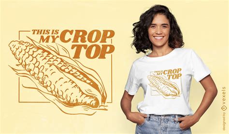 Crop Top Corn T Shirt Design Vector Download