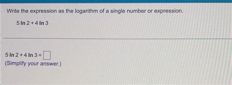 Solved Write the expression as the logarithm of a single | Chegg.com