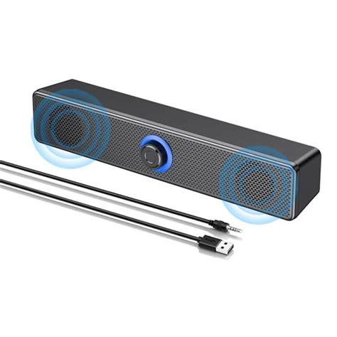Bluetooth Computer Speakers With Knob Volume Control And 35mm Aux