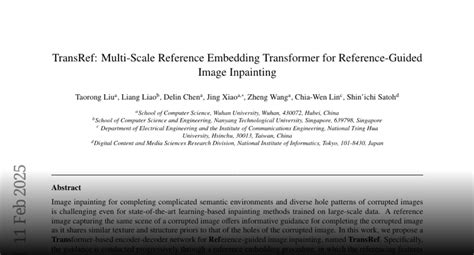 Paper Page Transref Multi Scale Reference Embedding Transformer For Reference Guided Image