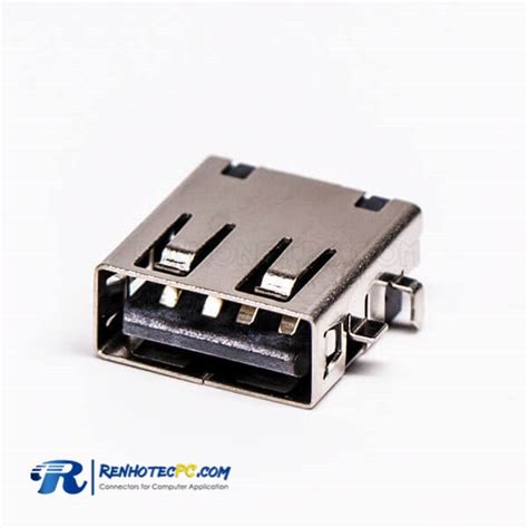 Female Usb Pcb Connector Right Angled Dip Renhotecpc Com