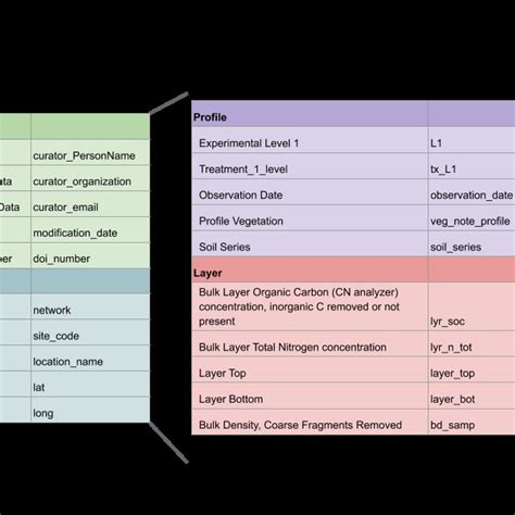 Diagram Showing Hierarchical Relationship Between Data Fields In The