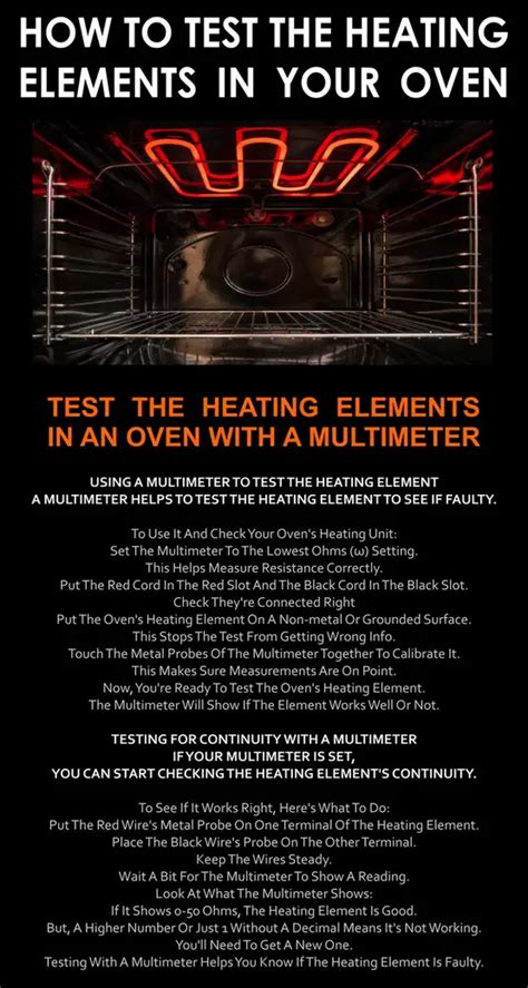 how to test the heating element in your oven
