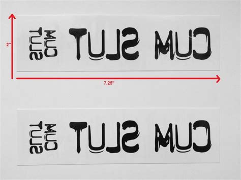 Cum Slut Naughty Temporary Tattoo In Black Etsy