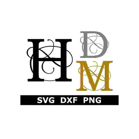 Monogram Svgdxfpng Alphabet Flourish Roman Letters Digit Inspire Uplift