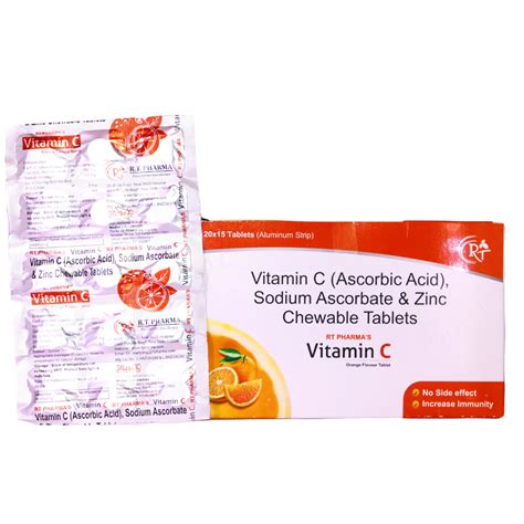 Vitamin C Vitamin Cascorbic Acid 100mg Sodium Ascorbate 450mg And Zinc